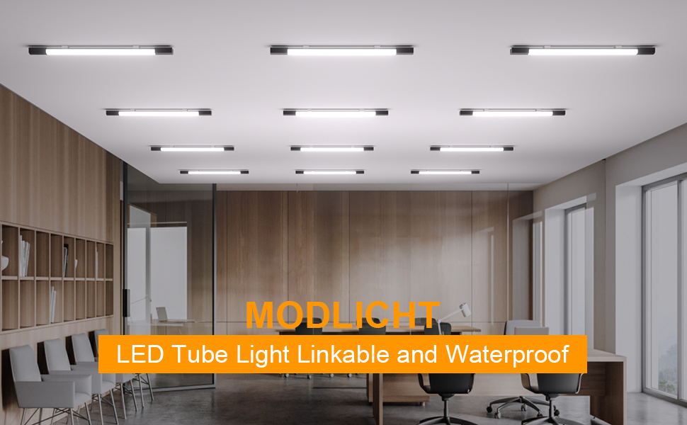 Modlicht Néon LED 150CM Réglette LED Connectée 45W 4950Lumen Blanc Froid 5000K Tube Néon, IP65 ...