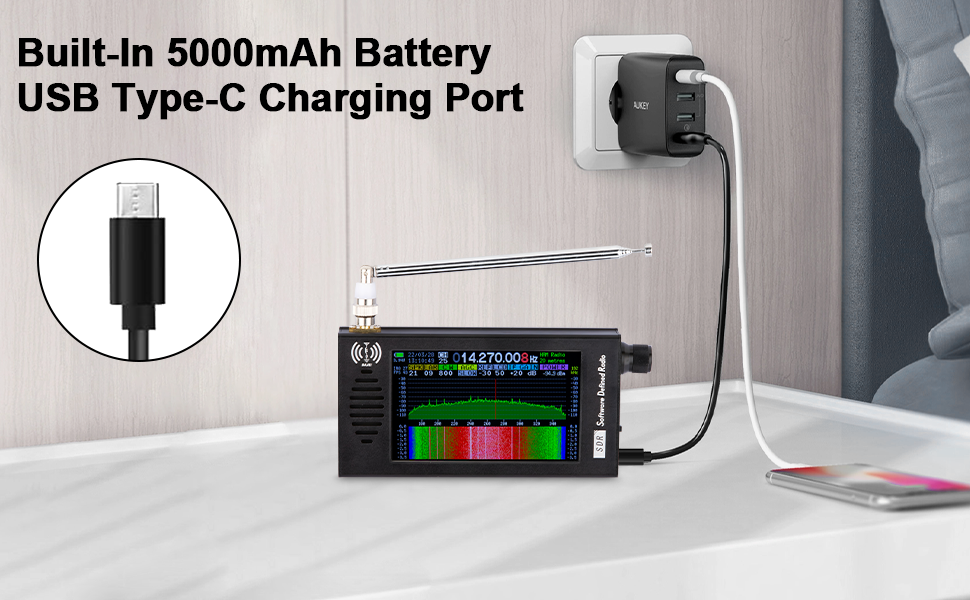 Amazon.com: DSP-01 Portable DSP SDR Radio 100KHz-149MHz,4.3 Inch IPS Touchscreen FM MW SSB CW ...