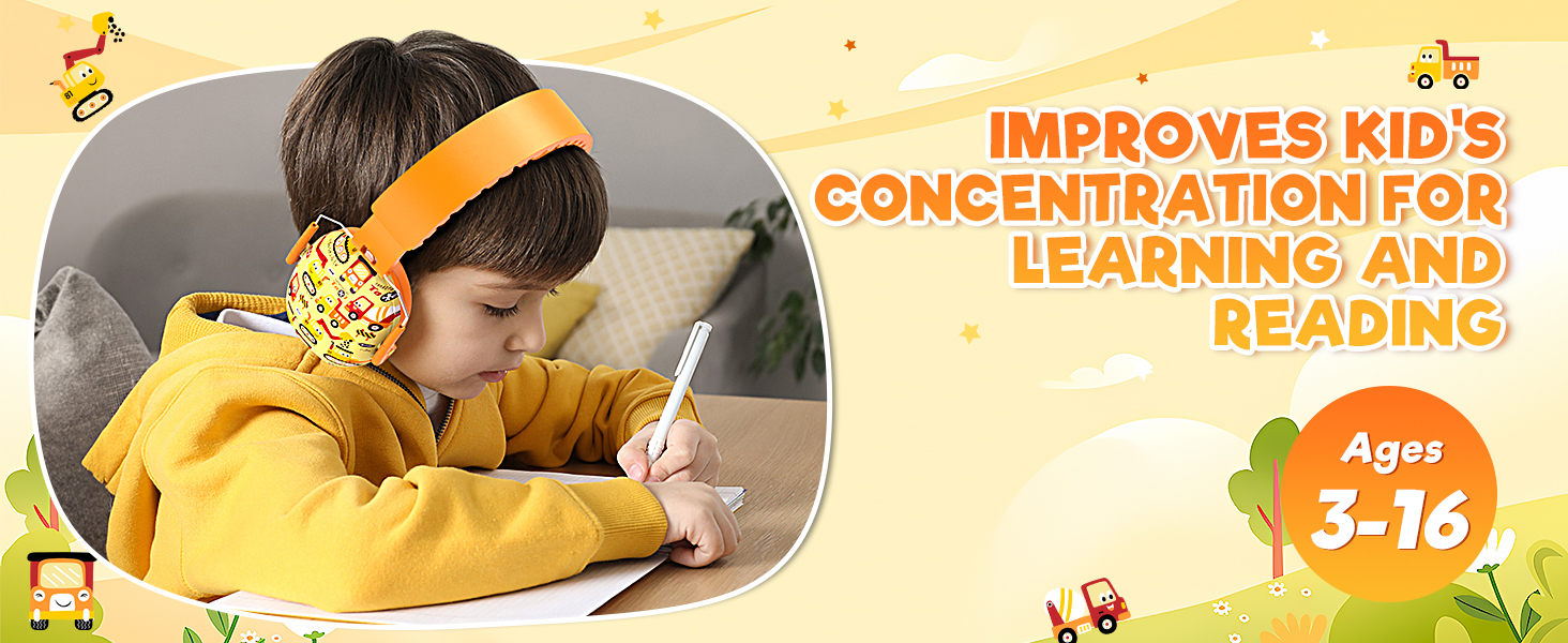 RIIKUNTEK Noise Cancelling Headphones for Kids, SNR 27dB Kids Ear Protection for Toddlers, Teens ...