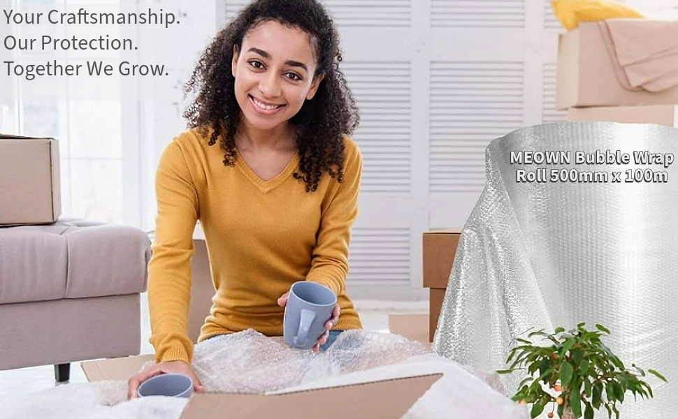 Meown Bubble Wrap 500mmx100m - Premium Quality Bubble Wrap Roll - Packaging Material for ...