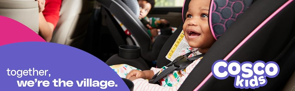 Cosco Kids Topside Lightweight Backless Belt-Positioning Booster Car Seat, Washable Cover, Tie ...