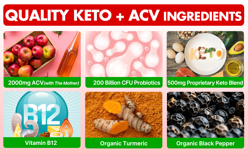 Amazon.com: Apple Cider Vinegar Gummies, Advanced ACV Gummy with Probiotics, BHB, B12 and Keto ...