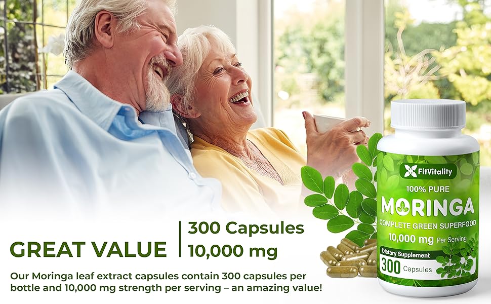 Amazon.com: Moringa Capsules| Moringa Oleifera |10,000mg| 300 Capsules| 100% Pure| Non-GMO and ...