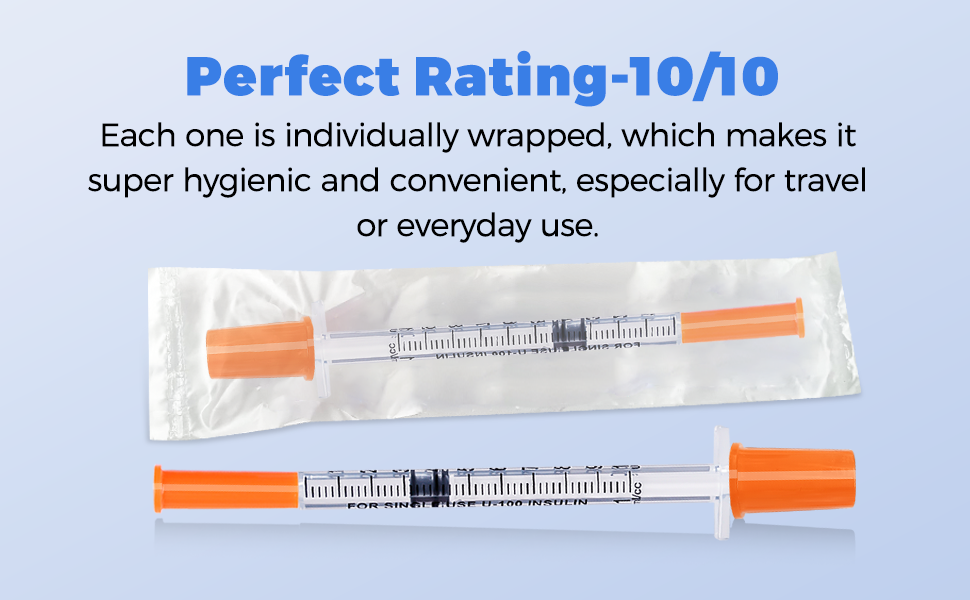 Amazon.com: 31G Syringe, Syringes 1/2" 8mm 1ml Inch, Individually Wrapped for Sterility, Pack of ...