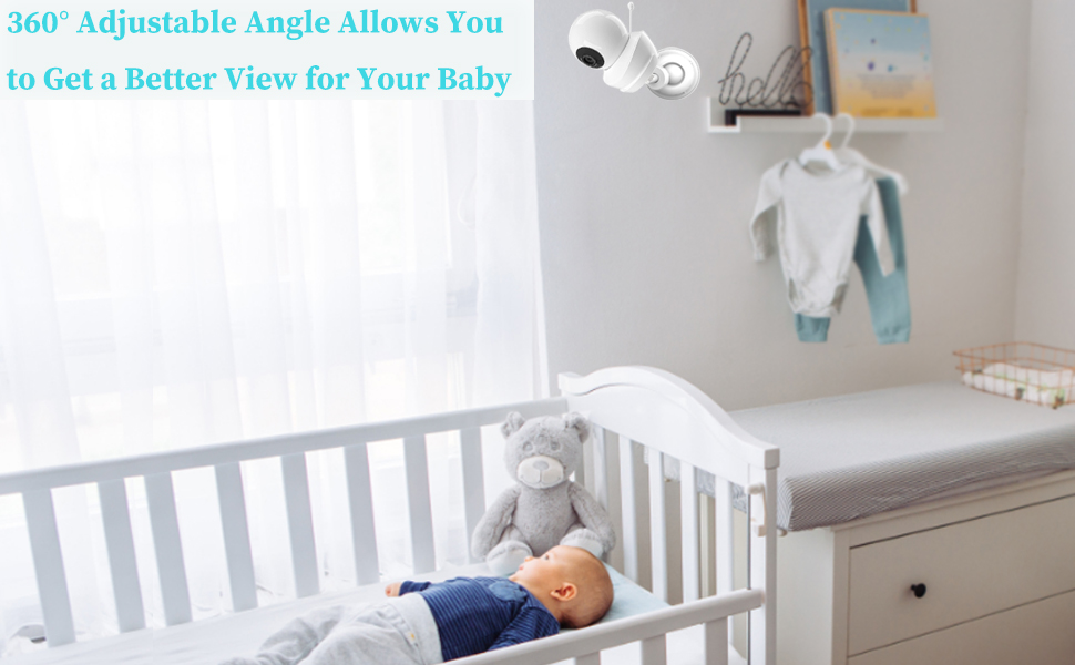 Amazon.com: Derbir Flexible Baby Monitor Mount Stand Compatible with Babysense Max View V43/ HD ...