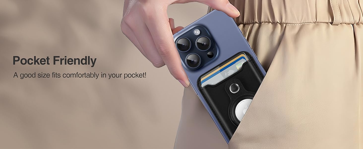 Amazon.com: TopMade for Magsafe Wallet with AirTag Holder, Magnetic Wallet Card Holder for ...