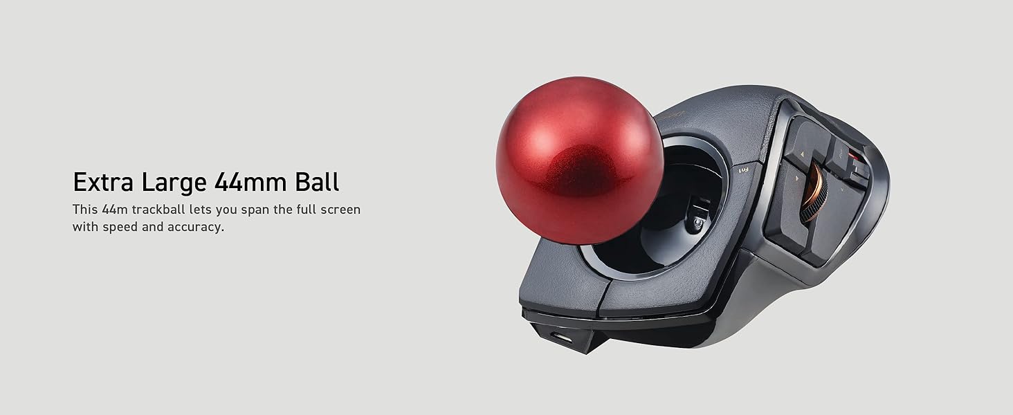 Amazon.com: ELECOM DEFT PRO Trackball Mouse, Wired, Wireless, Bluetooth 3 Types Connection ...