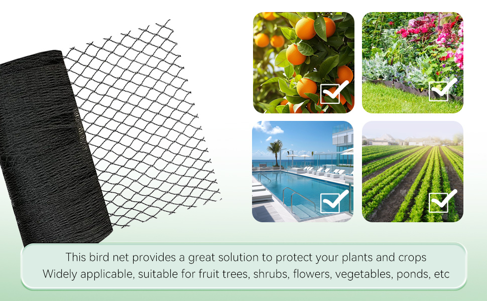 Amazon.com : XiHaKey Heavy Duty Bird Netting 10x10Ft – Chicken Overhead & Poultry Netting for ...