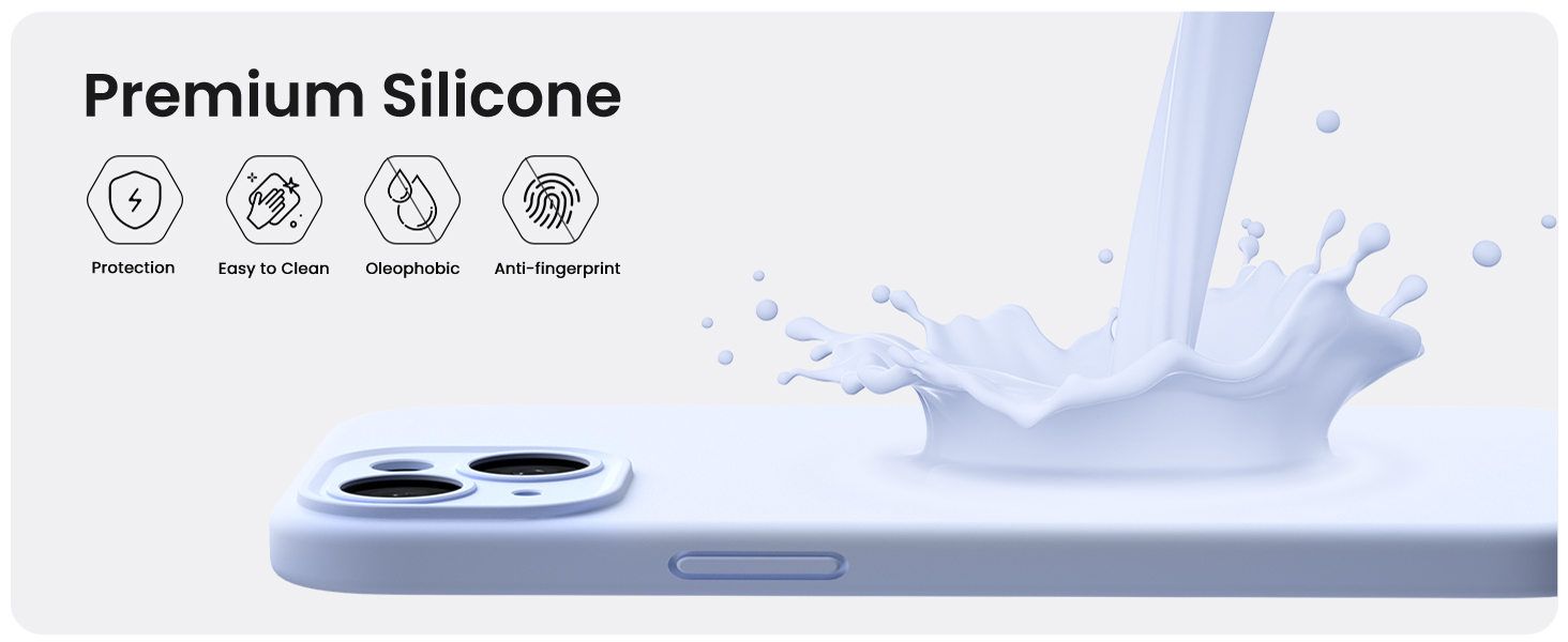 Amazon.com: ORNARTO for iPhone 15 Case 6.1 inch, Shockproof Liquid Silicone Cover with Screen ...