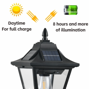 TPSHPTS 2 Pack Solar Post Lights, Motion Sensor Solar Lamp Post Lights ...