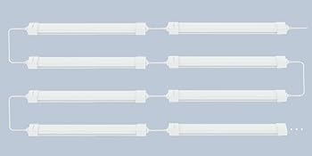 Anten 2stk Feuchtraumleuchte LED 150cm, 45W 4950LM LED Neonröhre, Kalteweiß 6000K ...