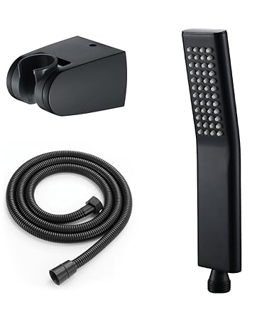 WRKMH Shower Faucet Set Black and Brushed Gold Rainfall Shower System Wall Mounted Shower ...