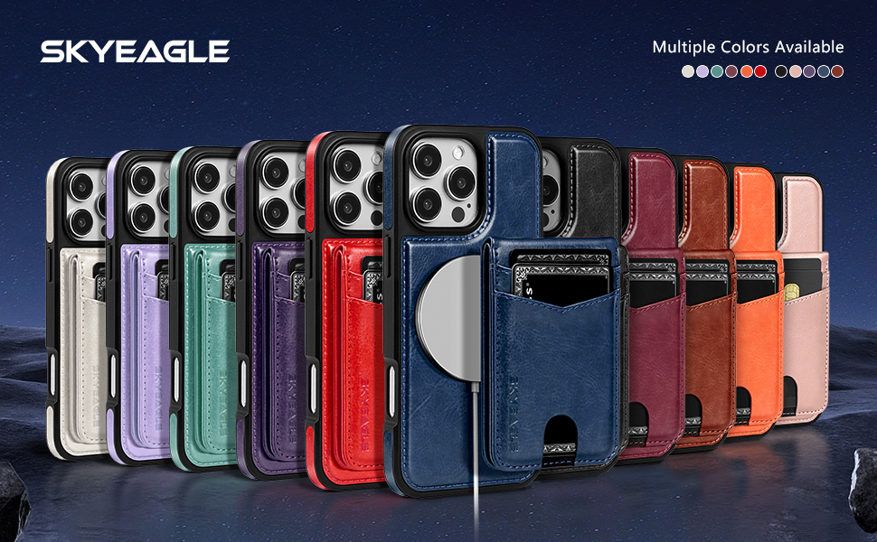 Amazon.com: SkyEagle Compatible with Magsafe 2 in 1 Detachable iPhone 16 Pro Wallet Case with ...