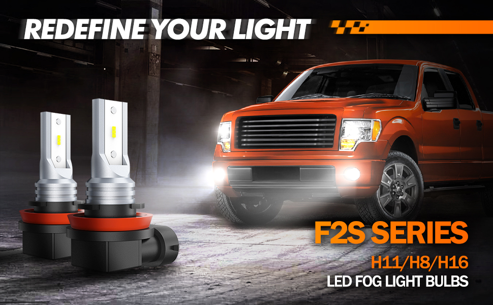 Amazon.com: SEALIGHT H11 H16 H8 LED Fog Lights Bulbs, 6000K Xenon White Fog Lamps, Strong Light ...