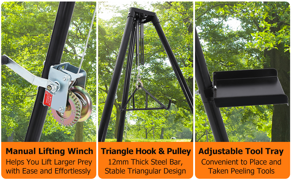 Amazon.com: Towallmark Deer Hoist for Truck Hitch, 500 LBS Load ...