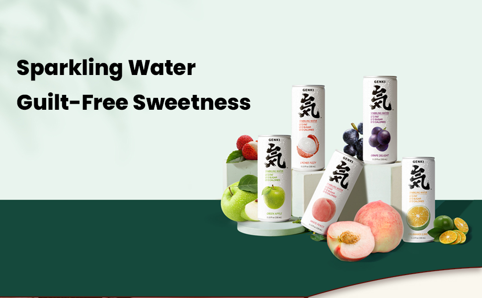 Amazon.com : GENKI FOREST Flavored Sparkling Water, Grape Delight, 11.15 fl oz Cans(pack of 24 ...