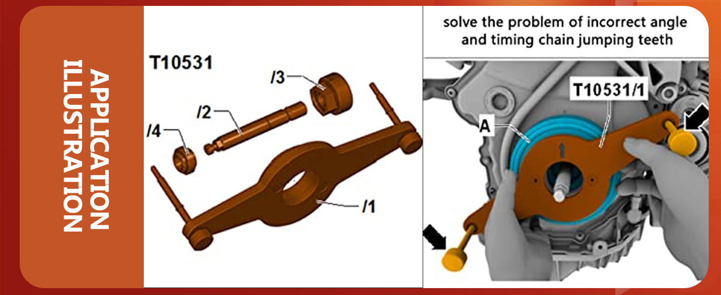 Amazon.com: TradeINArt T10531 Vibration Damper Holding Tool Crankshaft Pulley Removal for Audi ...
