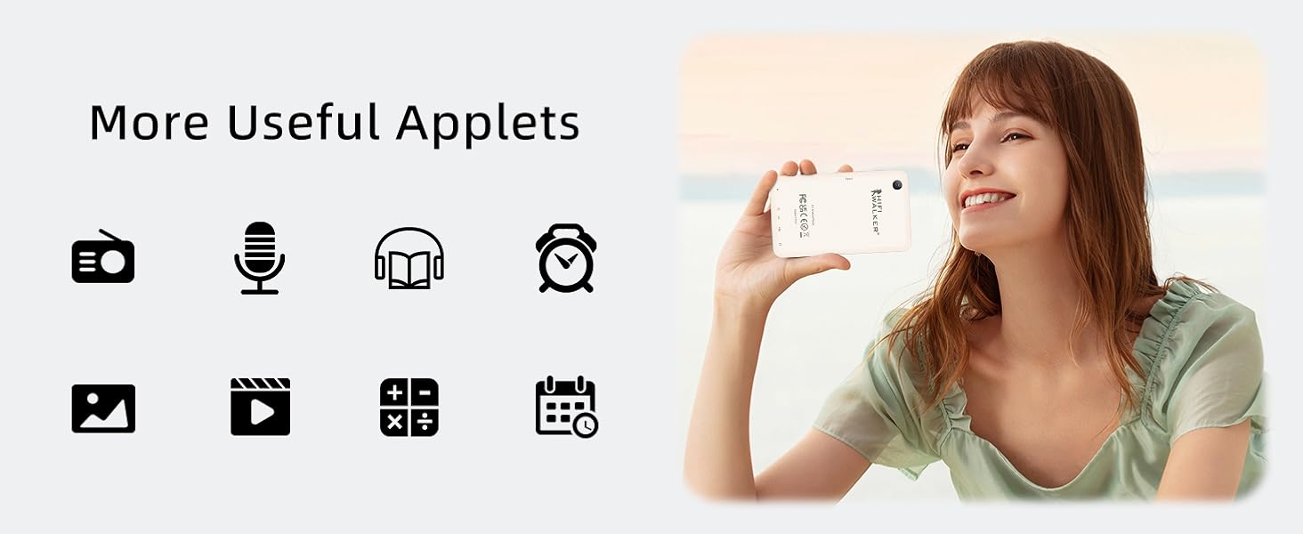 G7 MP3 Player with Spotify Camera, MP3 Player with Bluetooth and WiFi, Android Mp3 Player 144GB ...