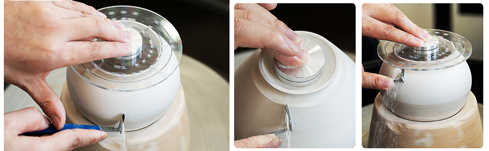 Amazon.com: Yushen Ceramic Pottery Trimming Spinner Tools Rotary Disc Pottery Wheel Trimmer Tool ...