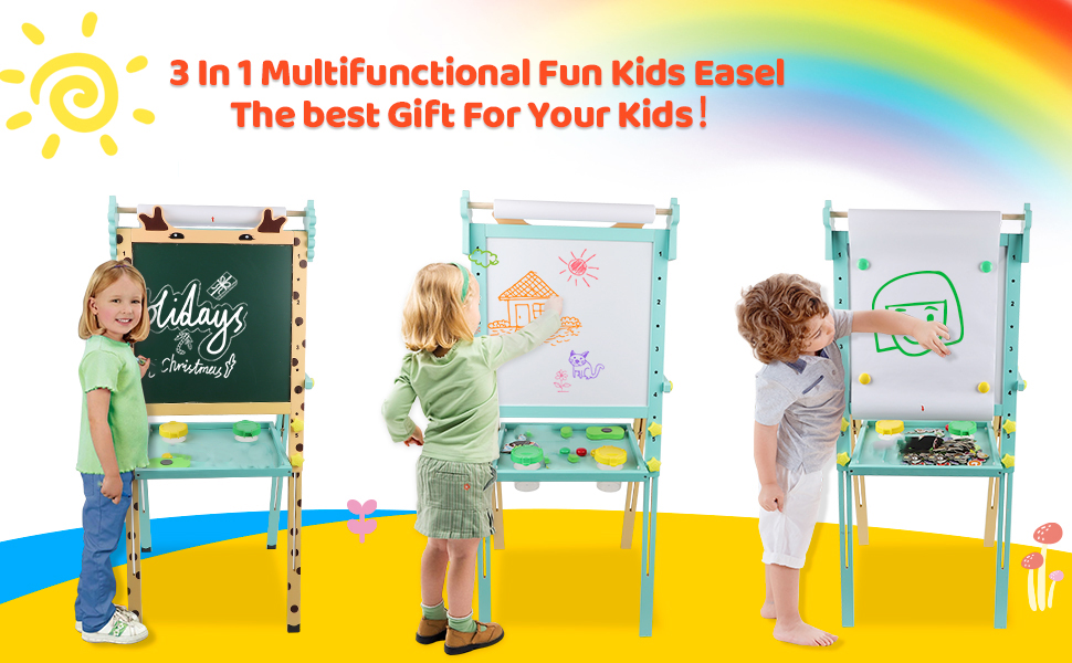 Kinder Spiel Tafel aus Holz|schreibtafel kinder,Kinder Kreidetafel Holzkreidetafel Doppelseitige ...