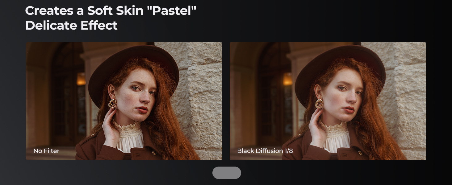 Amazon.com : K&F CONCEPT 77mm Black Diffusion 1/8 Filter Mist Cinematic Effect Black Diffusion ...