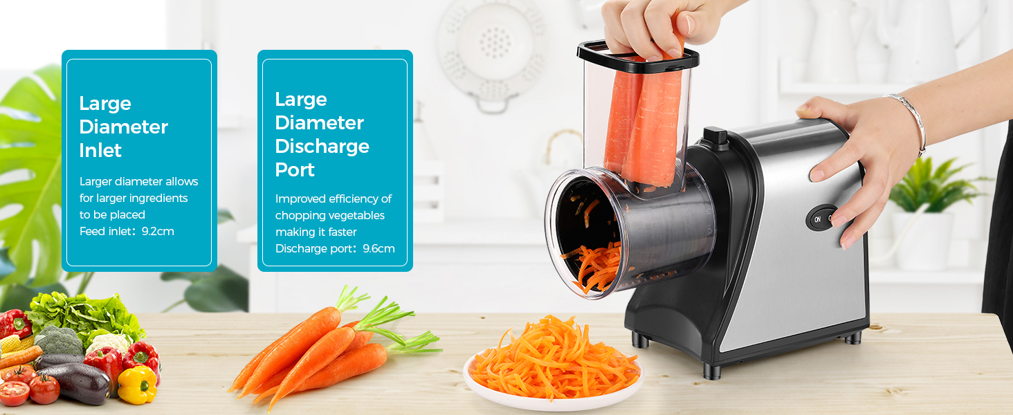 Amazon.com: Electric Cheese Grater, Professional 250W Cheese Grater Electric, Electric Slicer ...