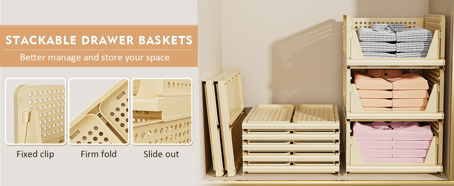 Amazon.com - caktraie 5 Pack Folding Closet Organizers Storage Box ...