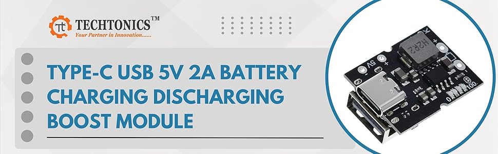 TECHTONICS Type-C USB 5V 2A Battery Charging Discharging Boost ...