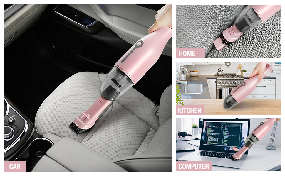 Amazon.com - HAUSHOF Handheld Vacuum, Cordless Car Vacuum Cleaner ...