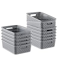 Amazon.com: FUCDTEFC Black Plastic Basket, 8 Pack Home Organization and ...