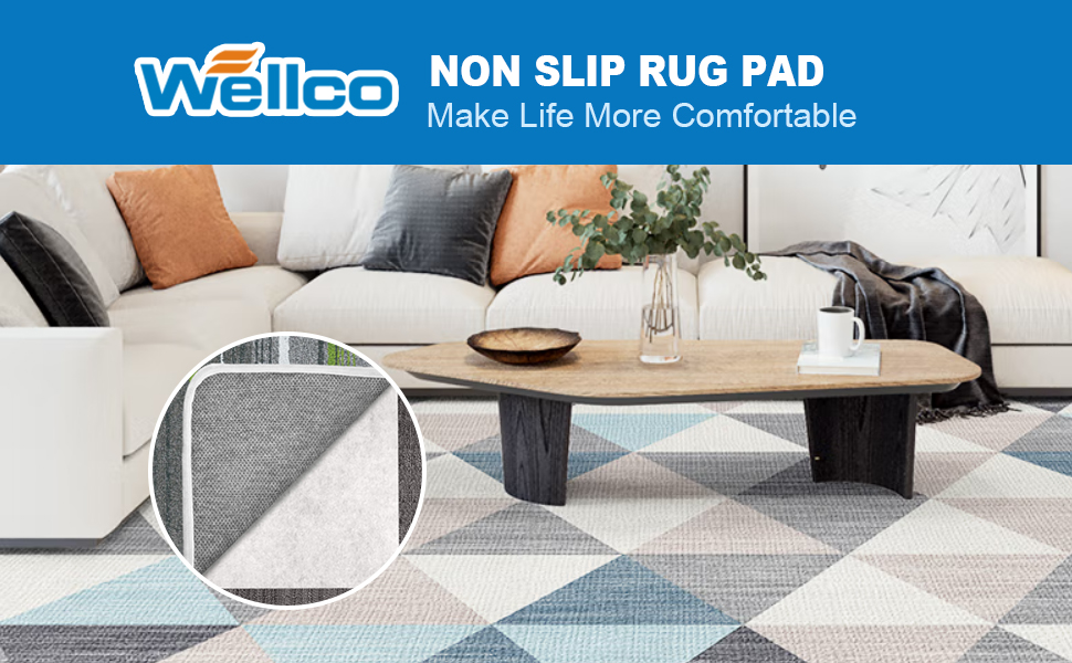 Amazon.com: Wellco 2'x3' Non Slip Rug Pad,Slip Resistant Rug Gripper for Area Pads - Safe for ...