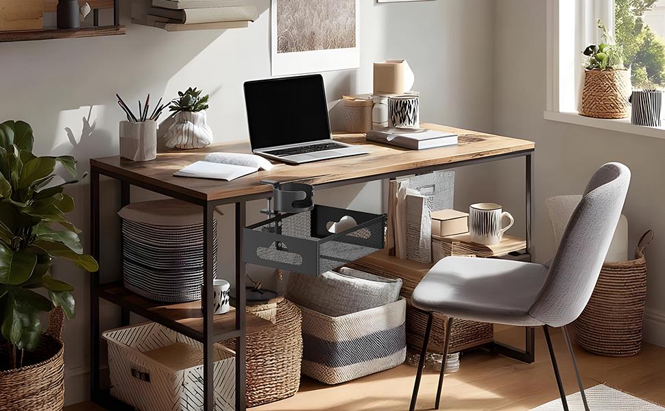 Under Desk Organizer - Under Table Storage | Clamp On Desks Organiser ...