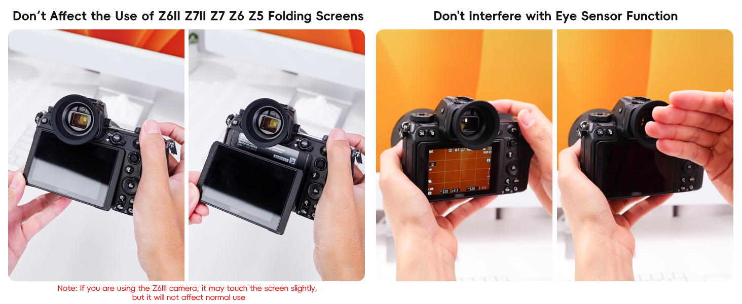 Amazon.com : Extended Round Z6III Z5II Z7II Z6II DK-29 Eyecup, Upgraded Soft Silicon Eye Cup ...