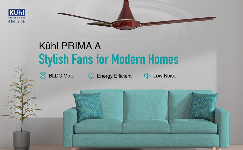 KUHL Prima A 1200MM Power Saving Bldc Ceiling Fan | 28W | Saves Upto 65% Electricity | 5 stars ...