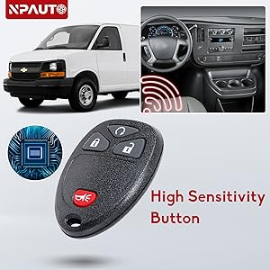 Amazon.com: NPAUTO Key Fob with Ignition Key Replacement for Chevy ...