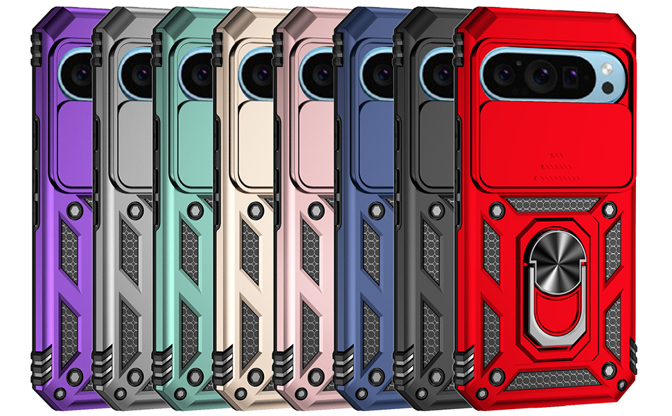 Amazon.com: for Google Pixel 9 / Pixel 9 Pro Case with Slide Camera Cover HD Screen Protector ...