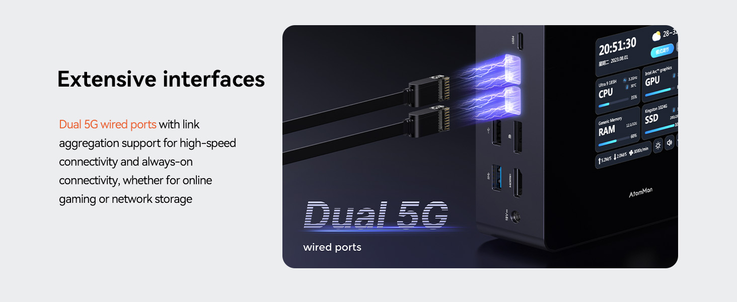 Amazon.com: AtomMan X7 Ti Mini PC Intel Core Ultra 9 Processor 185H(16T/22C, up to 5.1GHz) with ...