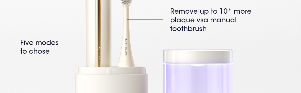 Amazon.com: JIMOK Sonic Electric Toothbrush wtih Upgraded Cleaning case,1 Charge for 90 Days Use ...