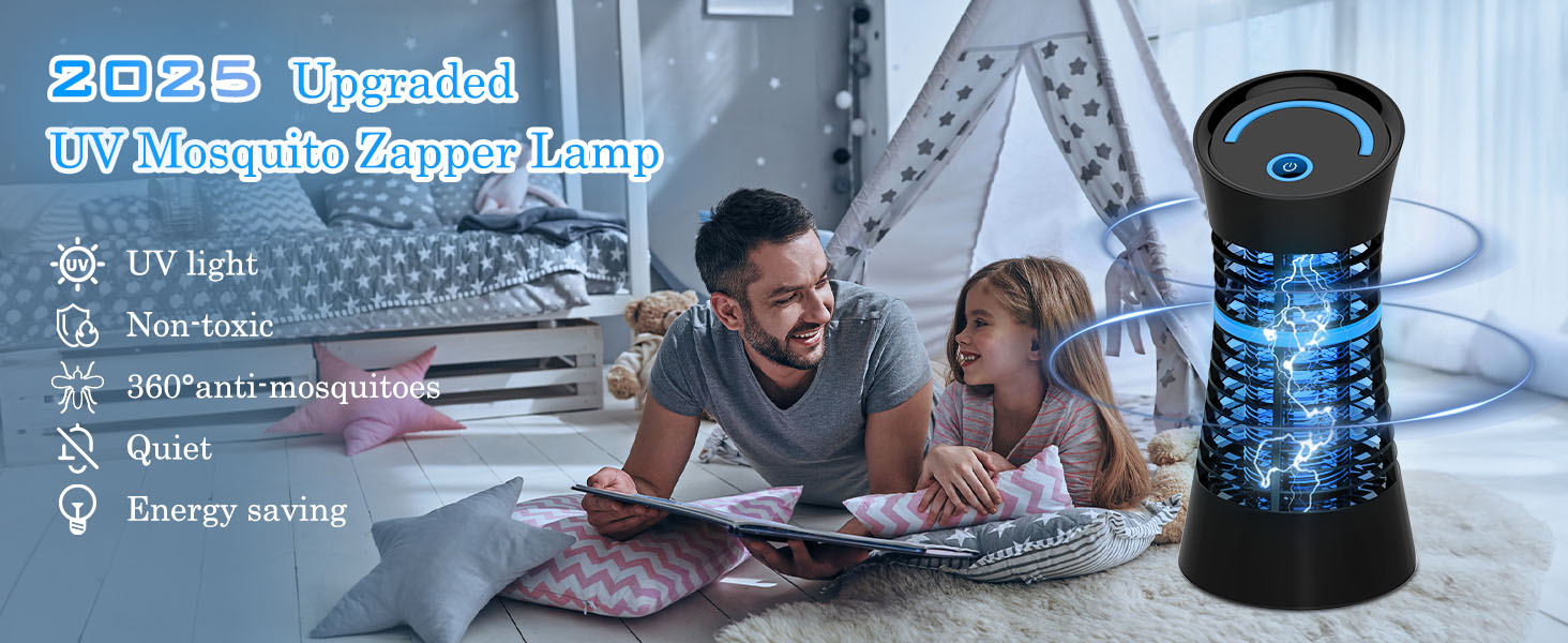 EUQQZU 20W Insect Killer, Electric Insect Fly Zapper Bug Zapper Mosquito Lamp with UV Light, No ...