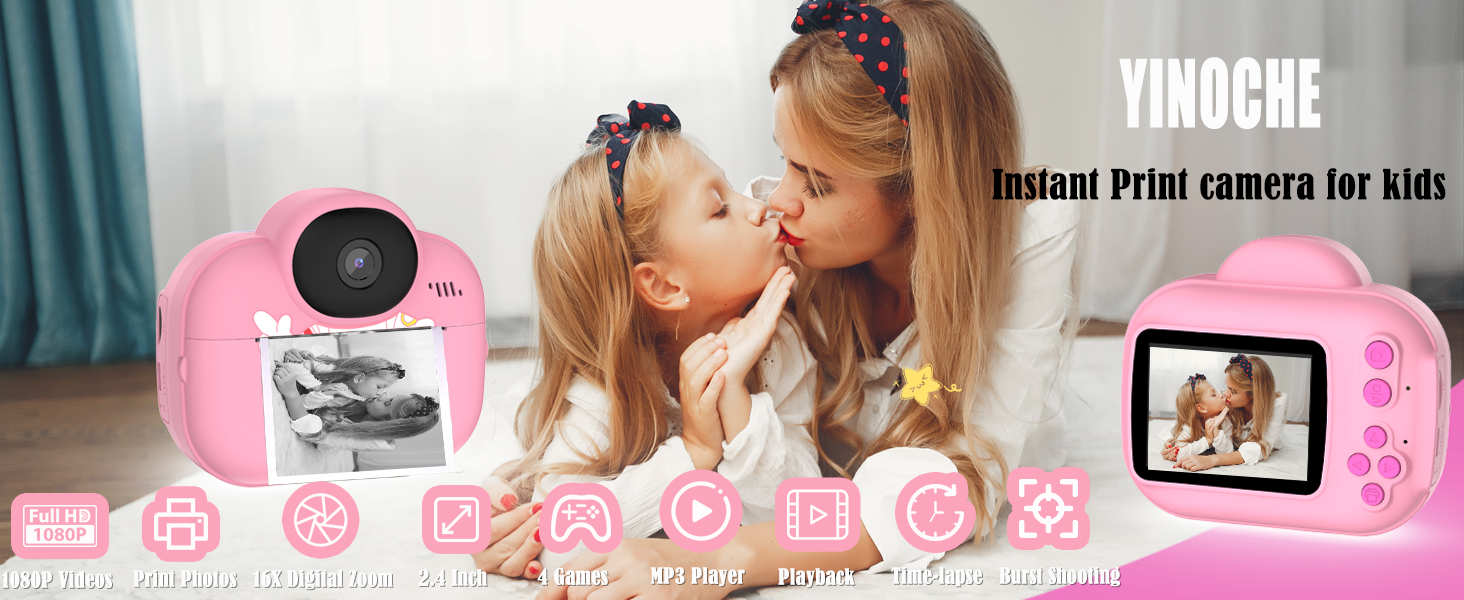 Amazon.com: Kids Camera Instant Print Camera for Kids, Toddler Camera ...