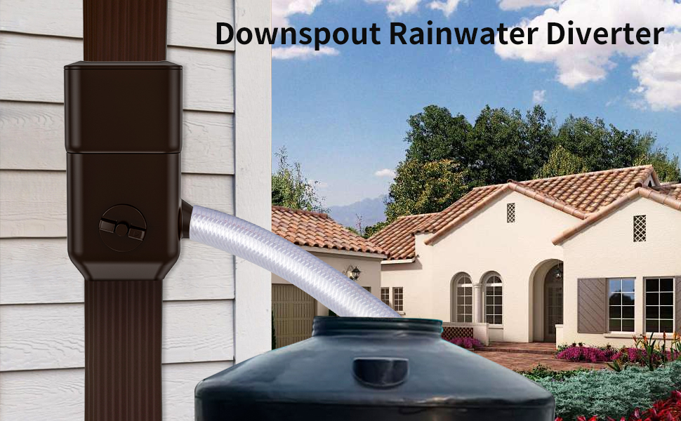 Prestantious Gutter Downspout Diverter for Rain Barrel, Rainwater ...