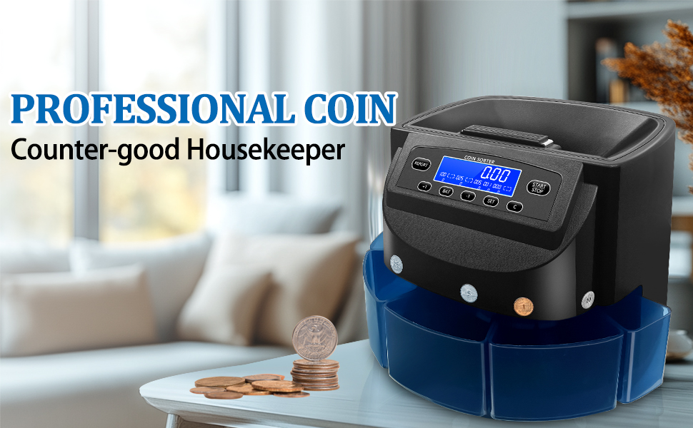 Amazon.com : Coin Counter, USD Coin Sorter 270 Coins/Minute, 2000 Coins Capacity Automatic ...