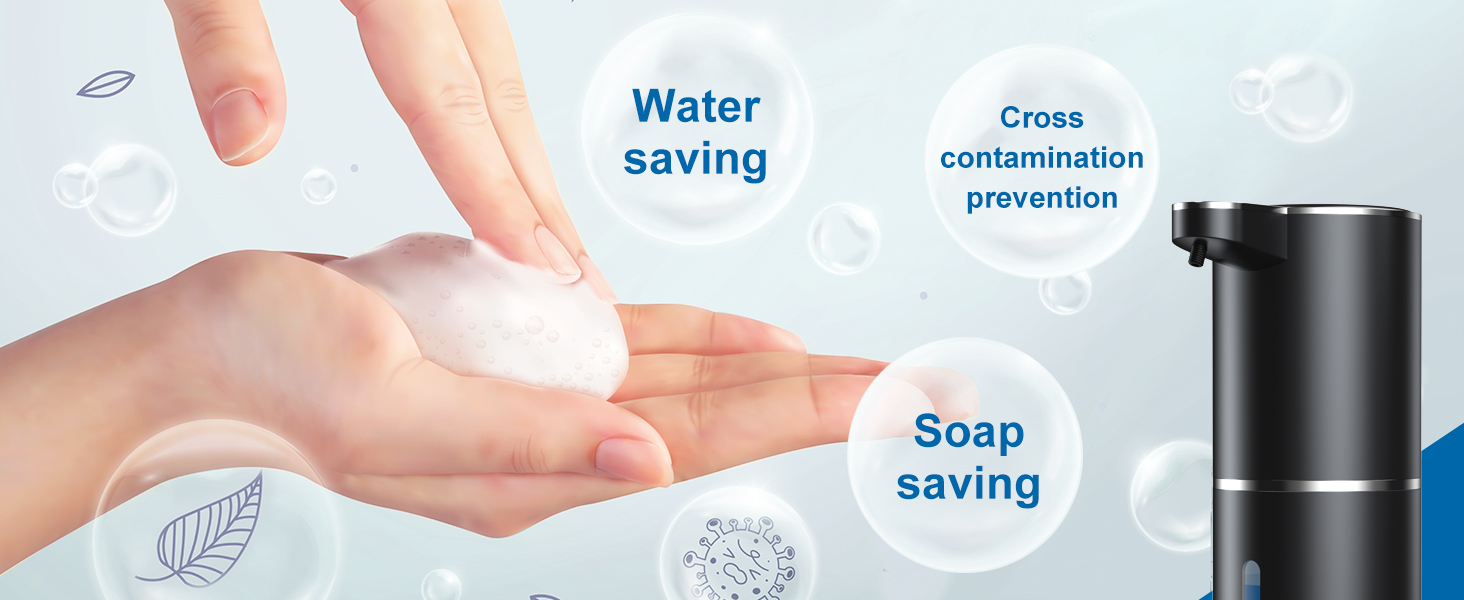 Amazon.com: Fantictas Automatic Foaming Soap Dispenser Foaming Hand Sanitizer Touchless 1200mAh ...