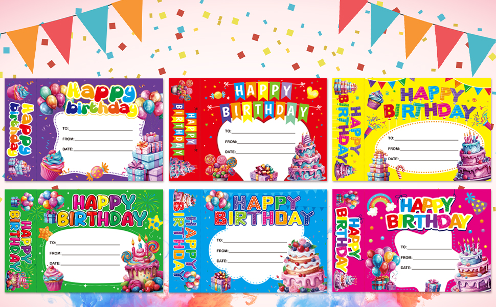 Amazon.com: Happy Birthday Certificates for Kids 36pcs Birthday ...