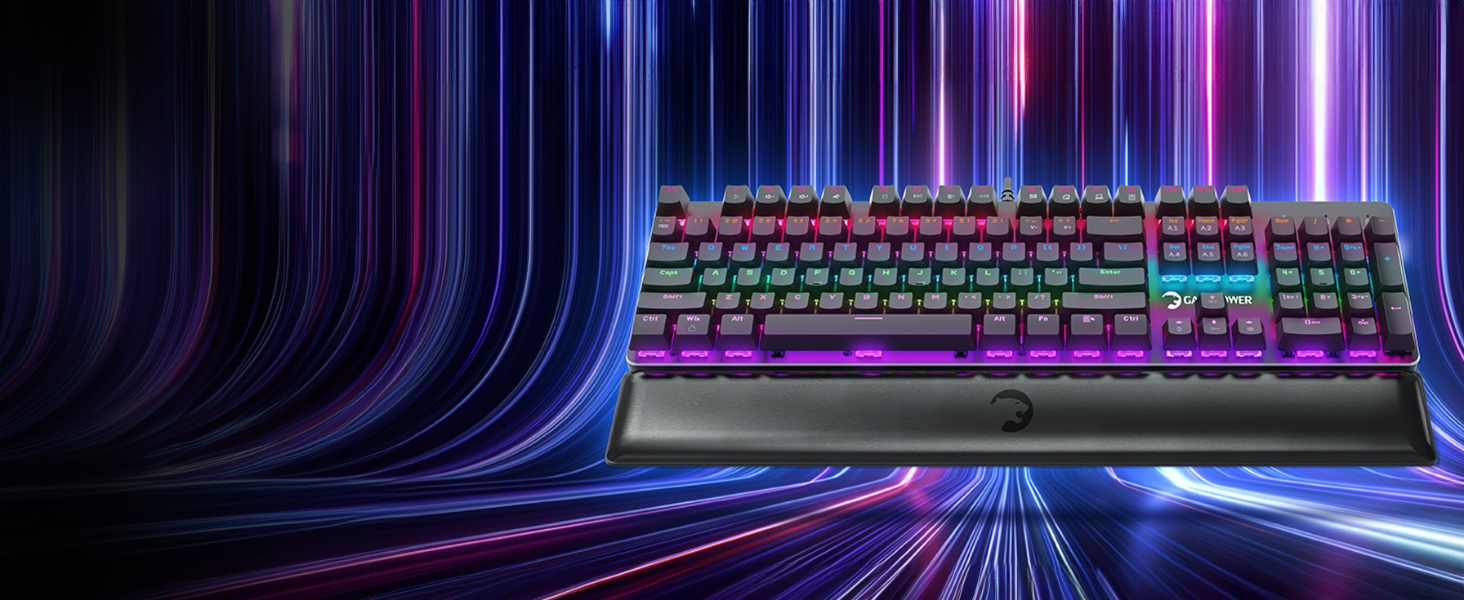Amazon.com: GAMEPOWER Ogre RGB Mechanical Gaming Keyboard, 104 Full ...