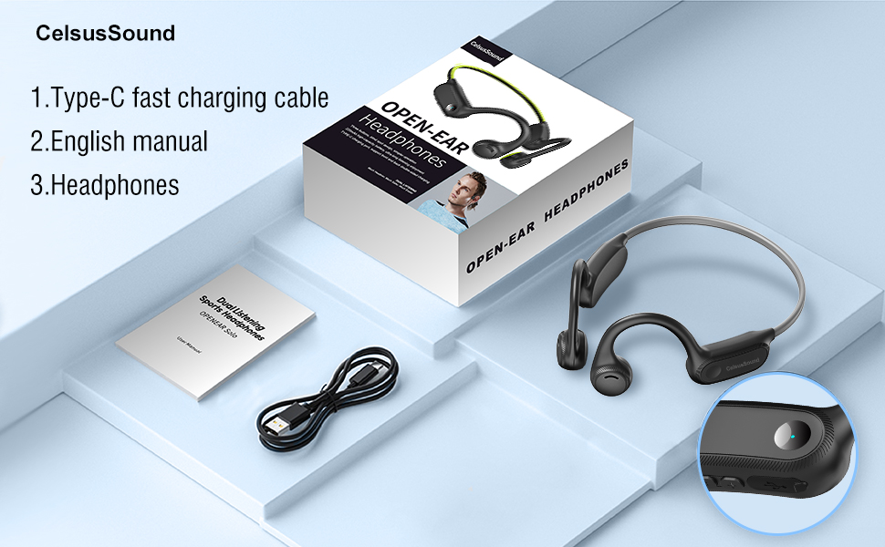 Amazon.com: SilisoundTek Bone Conduction Headphones, Open-Ear Sports ...