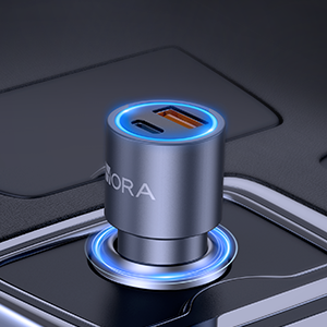 1 Hora Cargador Auto Carga Rapida 38W, Cargador Carro Tipo C PD 20W y QC 3.0 18W con Cable USB C ...