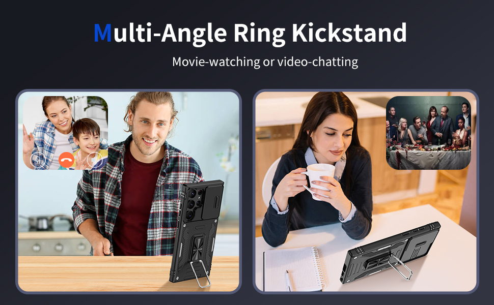 Amazon.com: KTUOHU Case for Samsung Galaxy S23 Ultra, with [Slide Camera Cover] [2X Screen ...