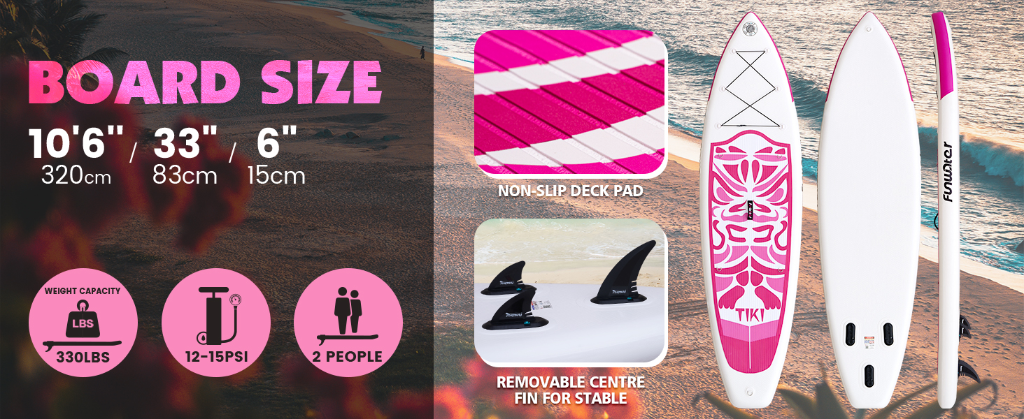 FunWater Stand up Paddle Board Inflatable Paddleboard Ultra-Light ...