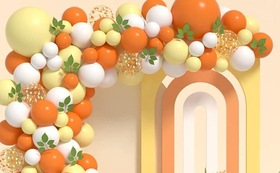 Orange Yellow Balloon Garland Kit, 113PCS Balloon Garland Arch Kit with ...